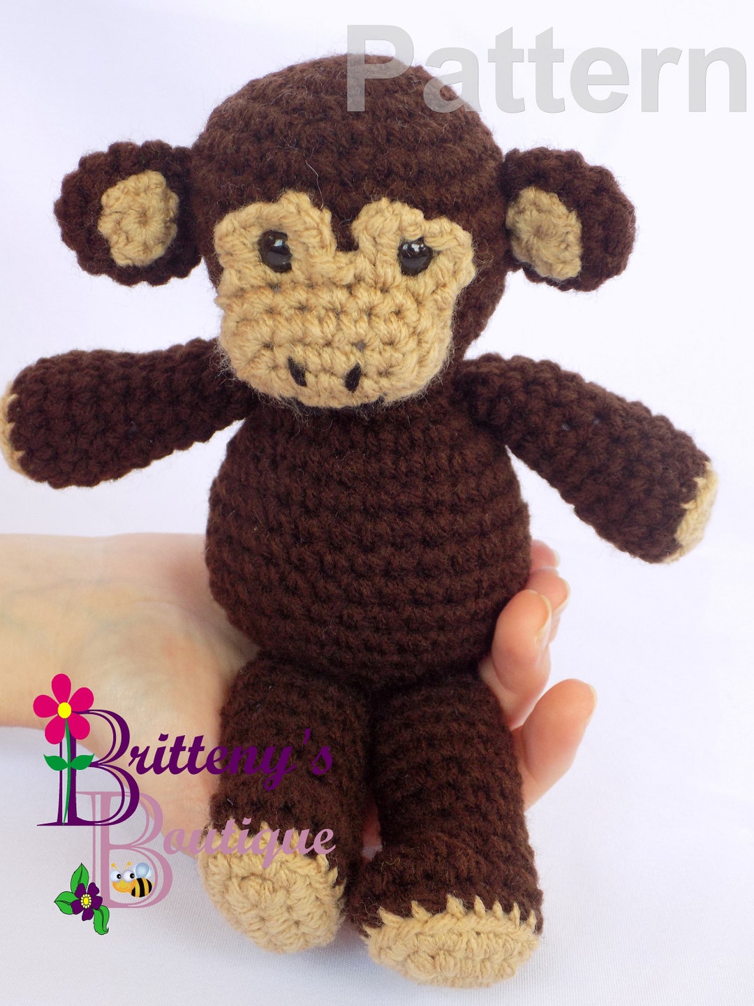 Monkey Stuffed Animal Crochet Pattern Amigurumi - Etsy