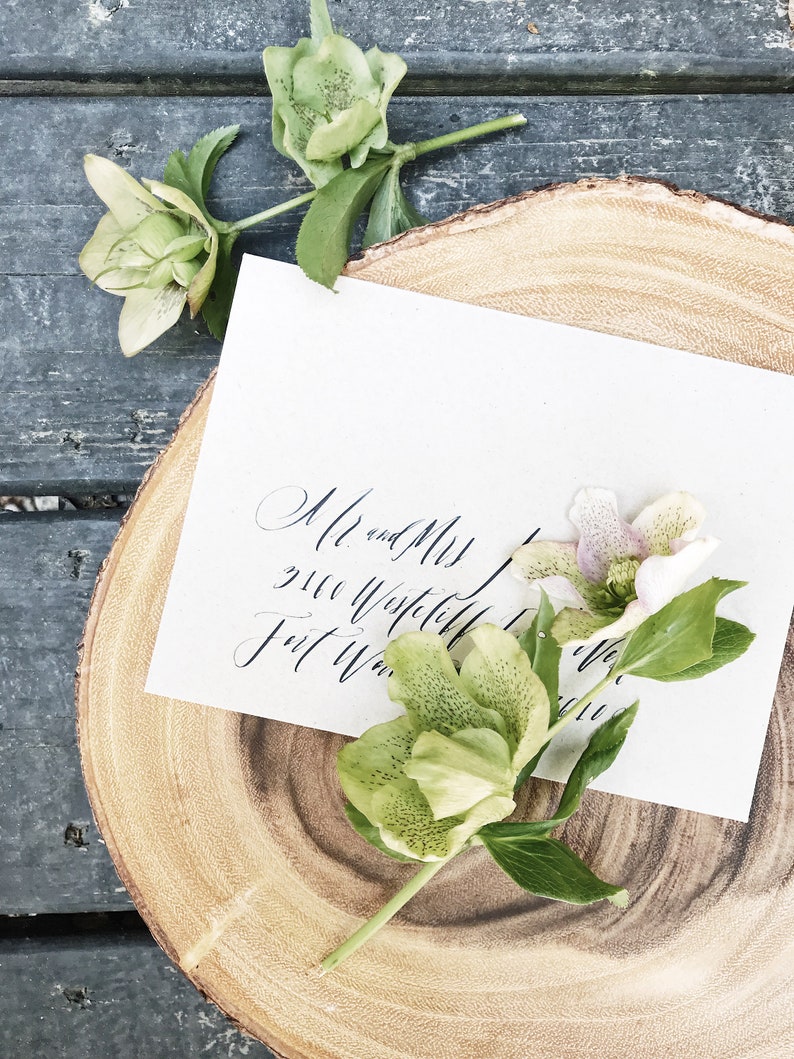 Custom Handwritten Modern Calligraphy Wedding Envelope Return ...