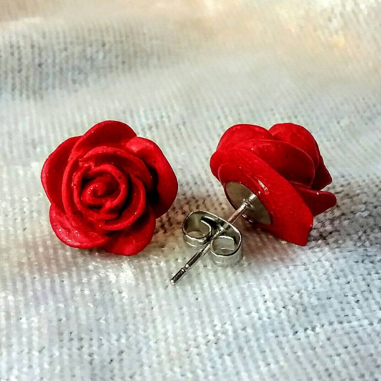 Belle's Red Rose: A Handmade Red Rose Pendant Fit for a - Etsy