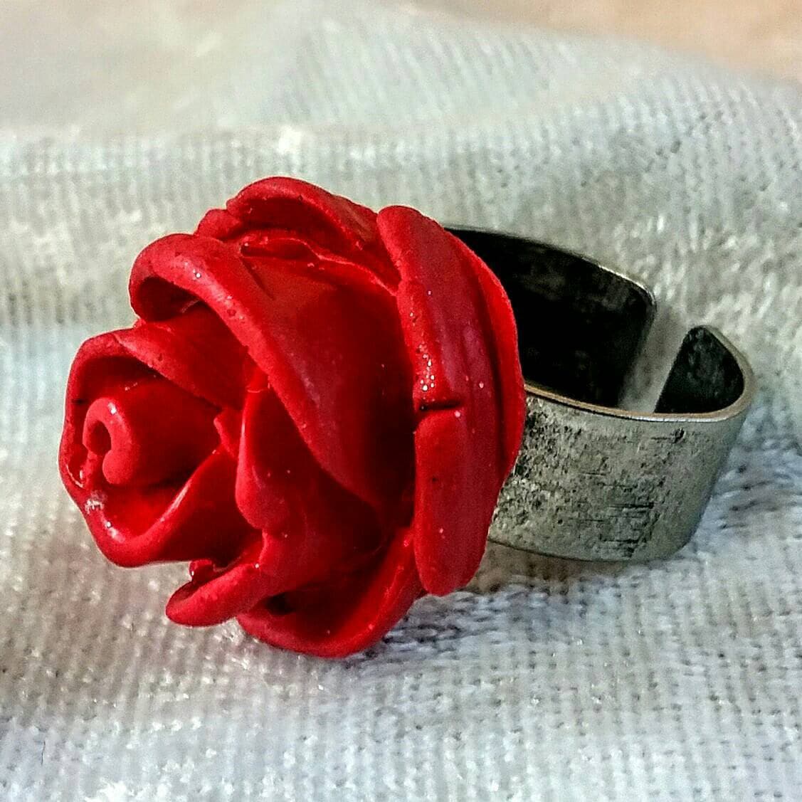 Belle's Red Rose: A Handmade Red Rose Pendant Fit for a - Etsy