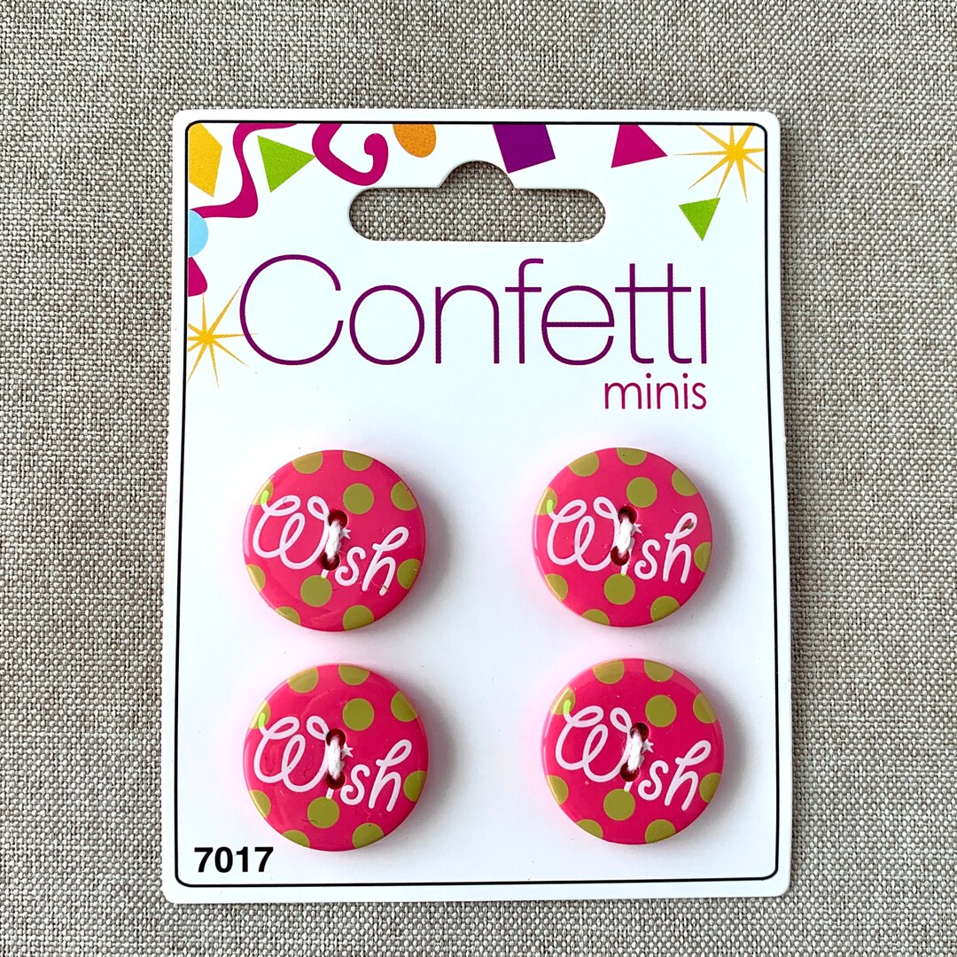 Wish - Confetti Minis Buttons - 2 Hole - Etsy