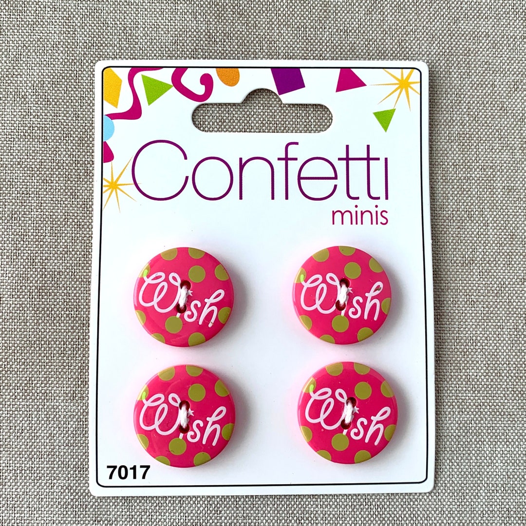 Wish - Confetti Minis Buttons - 2 Hole - Etsy