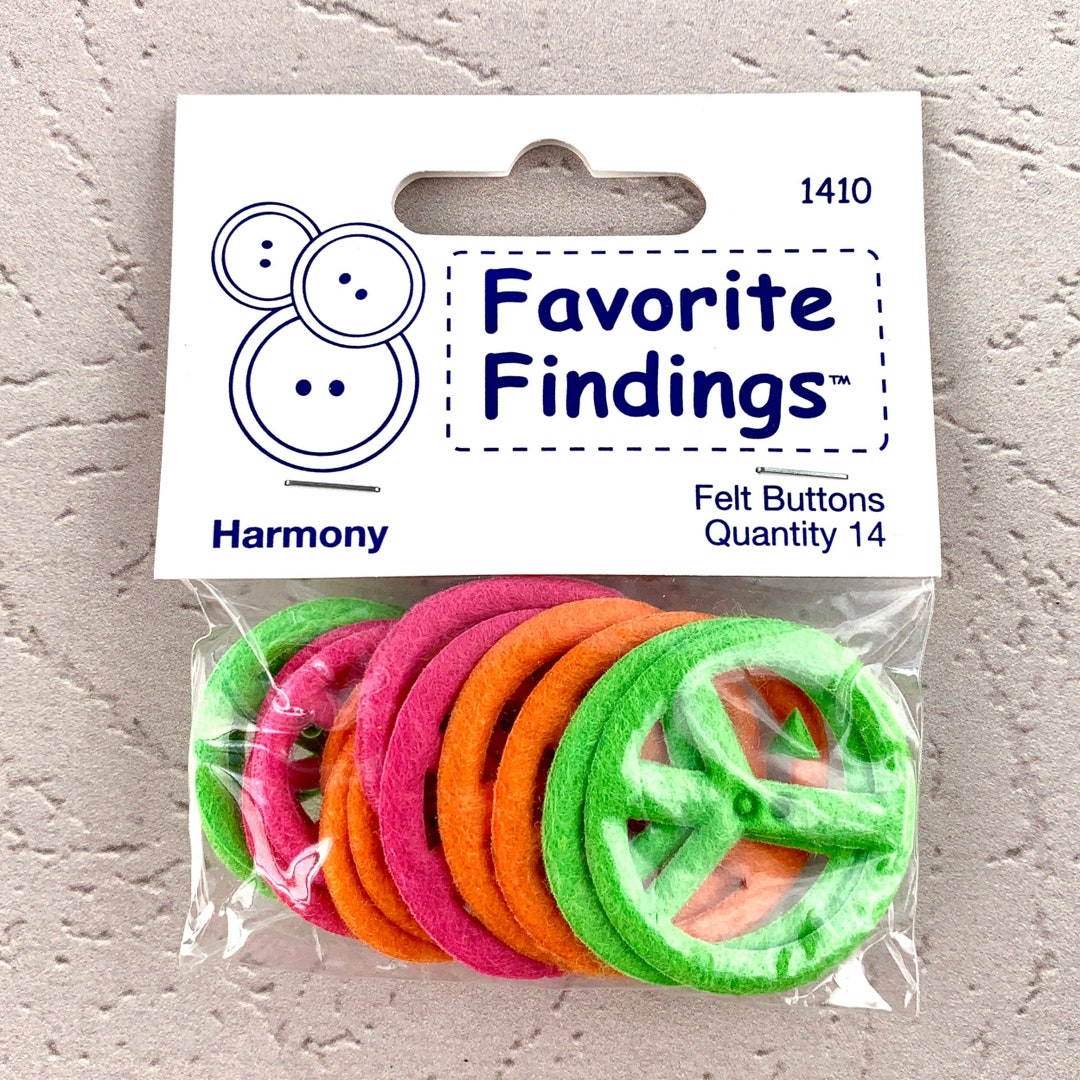 1410 Harmony - Favorite Findings - Felt Buttons - Etsy