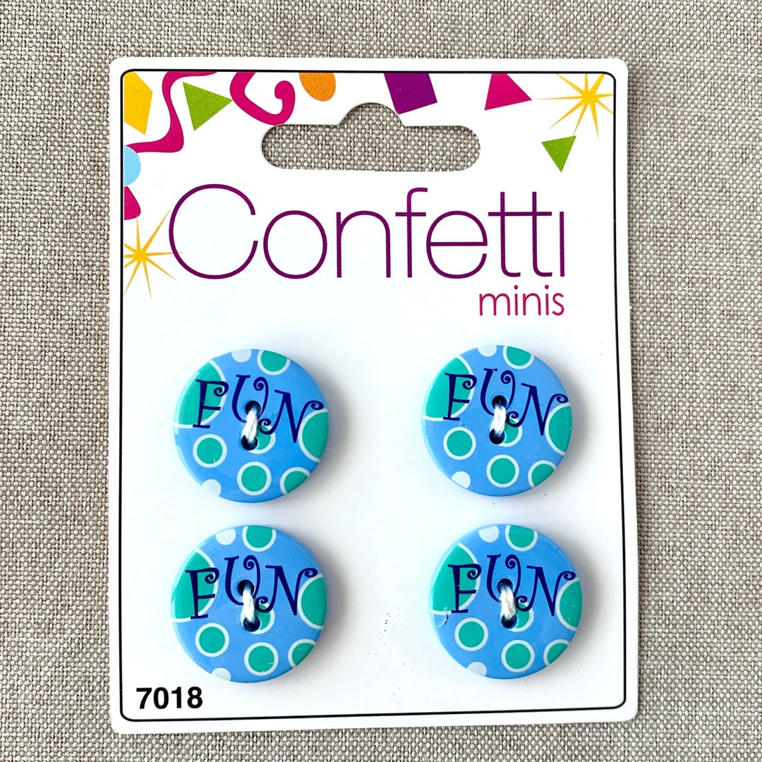 Fun - Confetti Minis Buttons - 2 Hole - Etsy