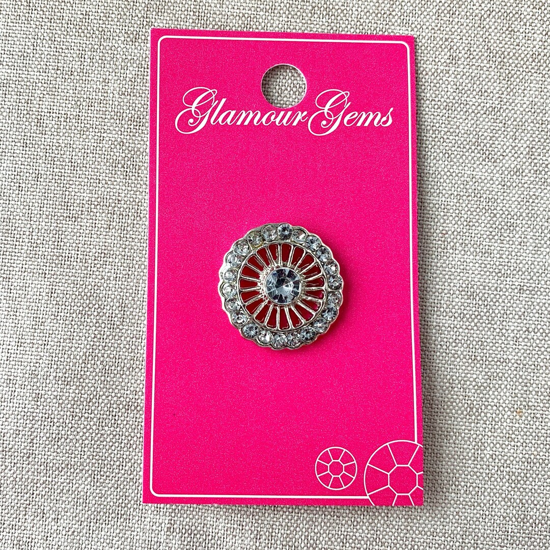 5217 Bespoke - Glamour Gems - Shank Button - 22mm - Clear - Etsy