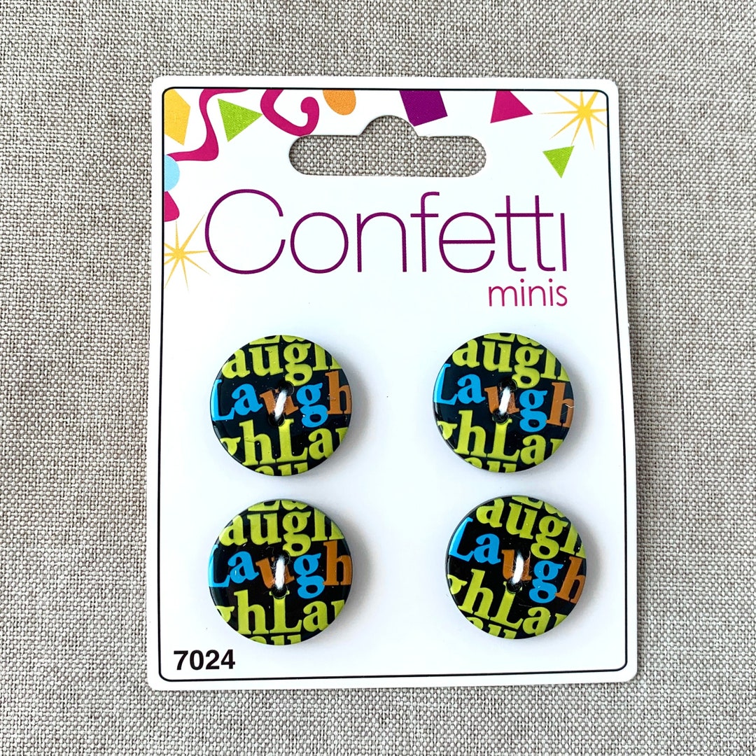 Laugh Confetti Minis Buttons 2 Hole - Etsy