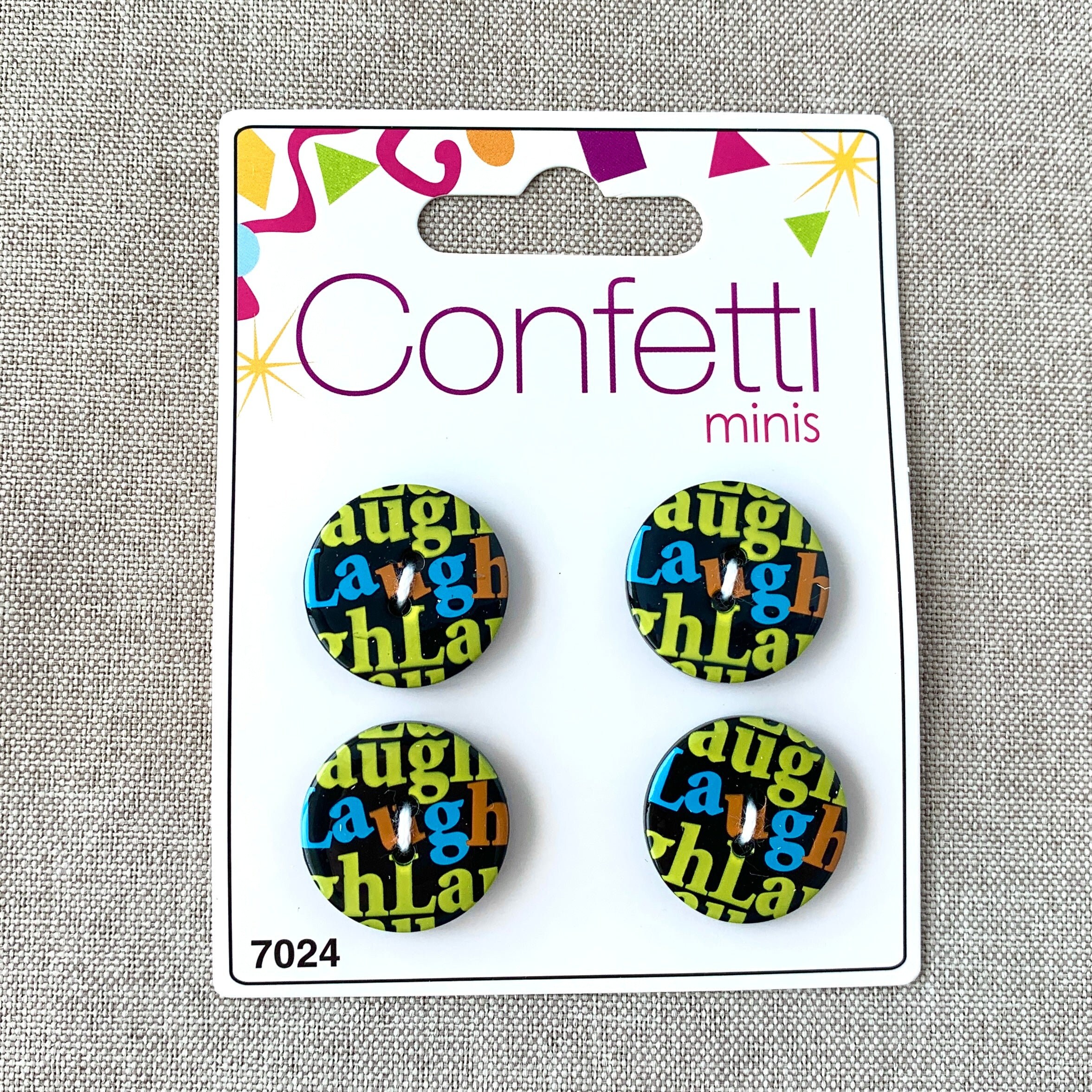 Laugh Confetti Minis Buttons 2 Hole - Etsy