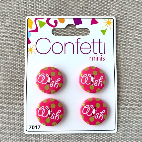 Wish Confetti Minis Buttons 2 Hole | Etsy