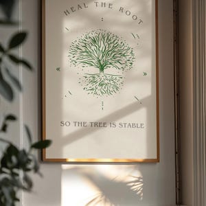Heal the Root Tree Art Print | Inspirational Nature Quote | Rooted Tree ...