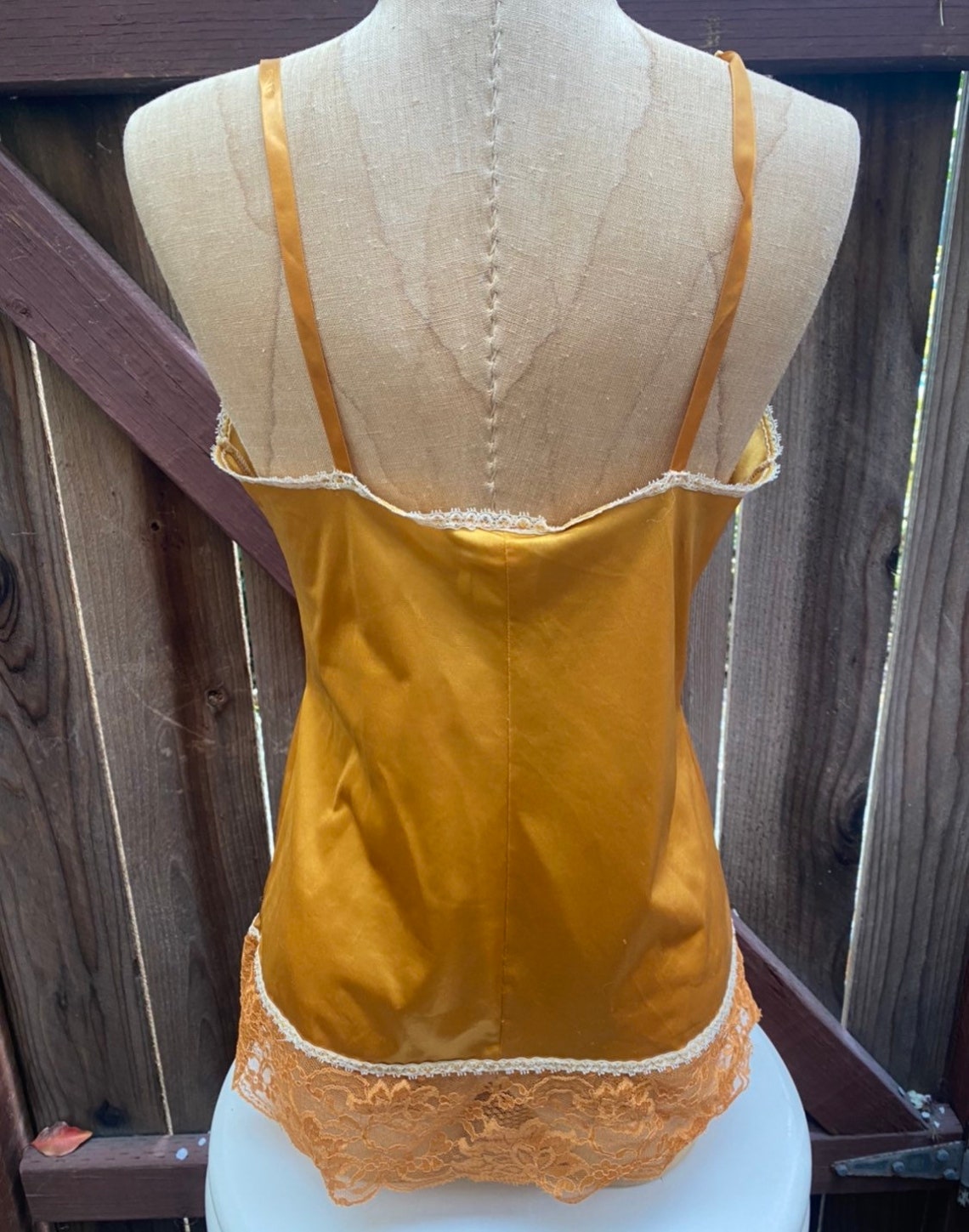 Vintage Gold Lace Camisole Etsy