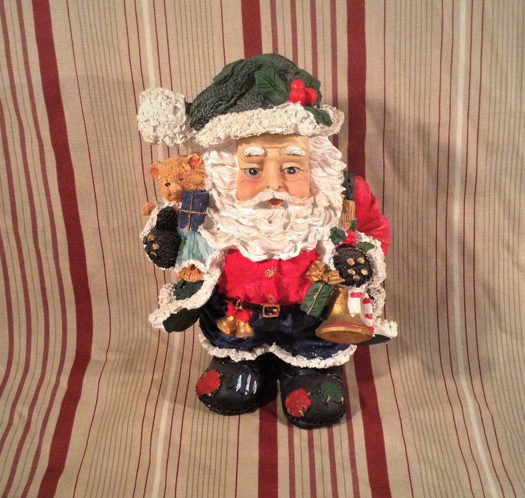 Large Santa Claus Figurine - Rustic Patchwork Saint Nick, St Nicholas ...