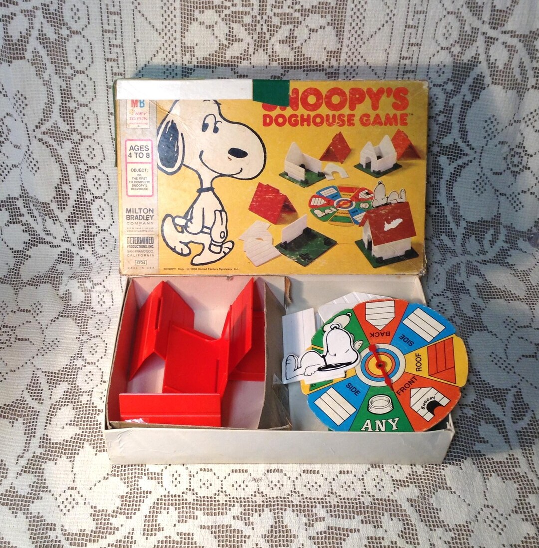 Vintage Snoopy Game - Snoopy's Doghouse Game, Complete - 1970s Milton ...