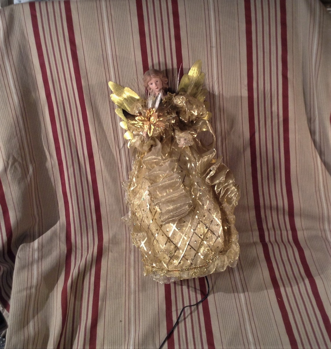 Large 16 Fiber Optic Angel Tree Topper With Box Wings - Etsy