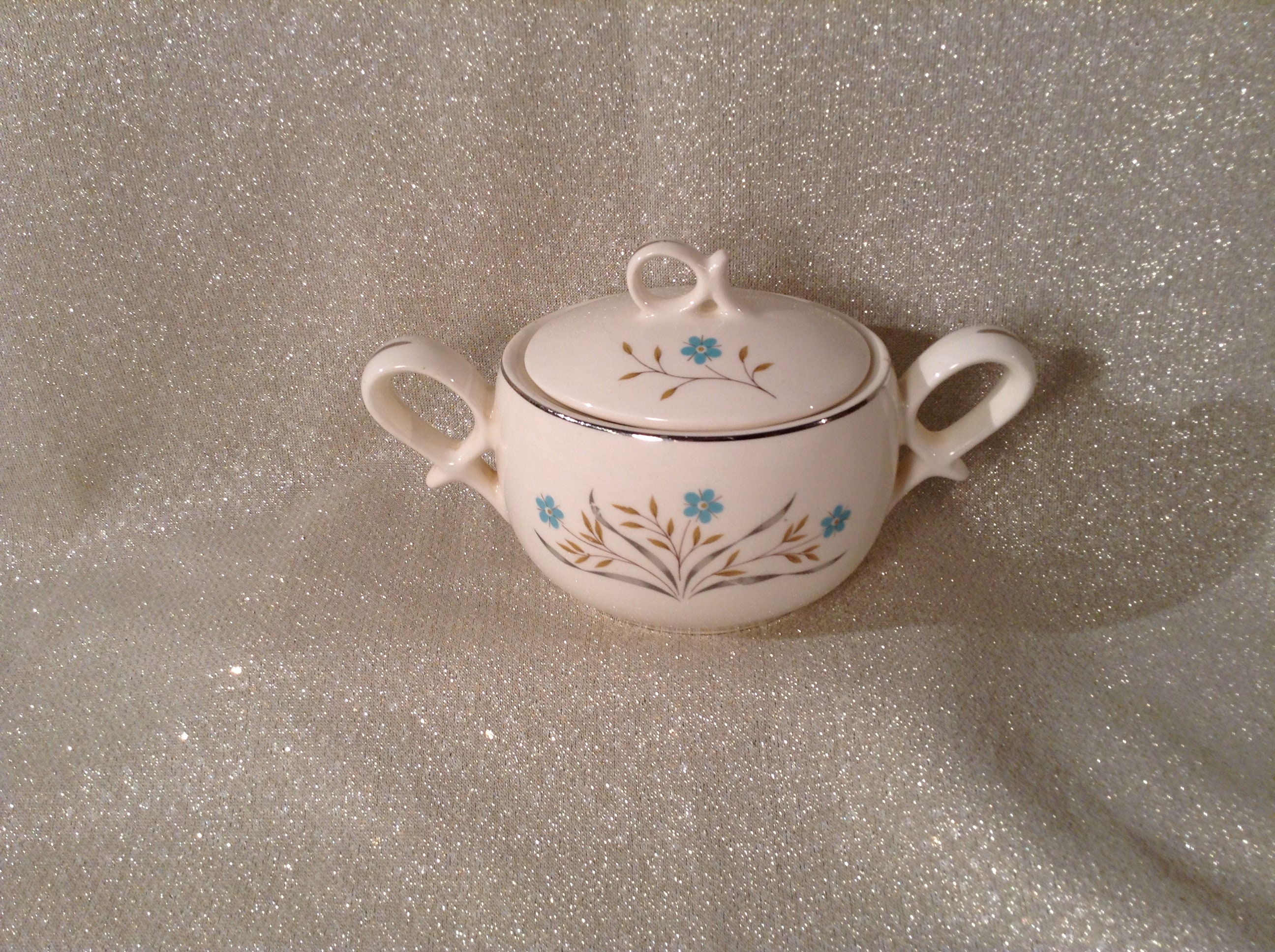 5 Piece Blue Flower Serving Dishes Oval Dish Sugar | Etsy