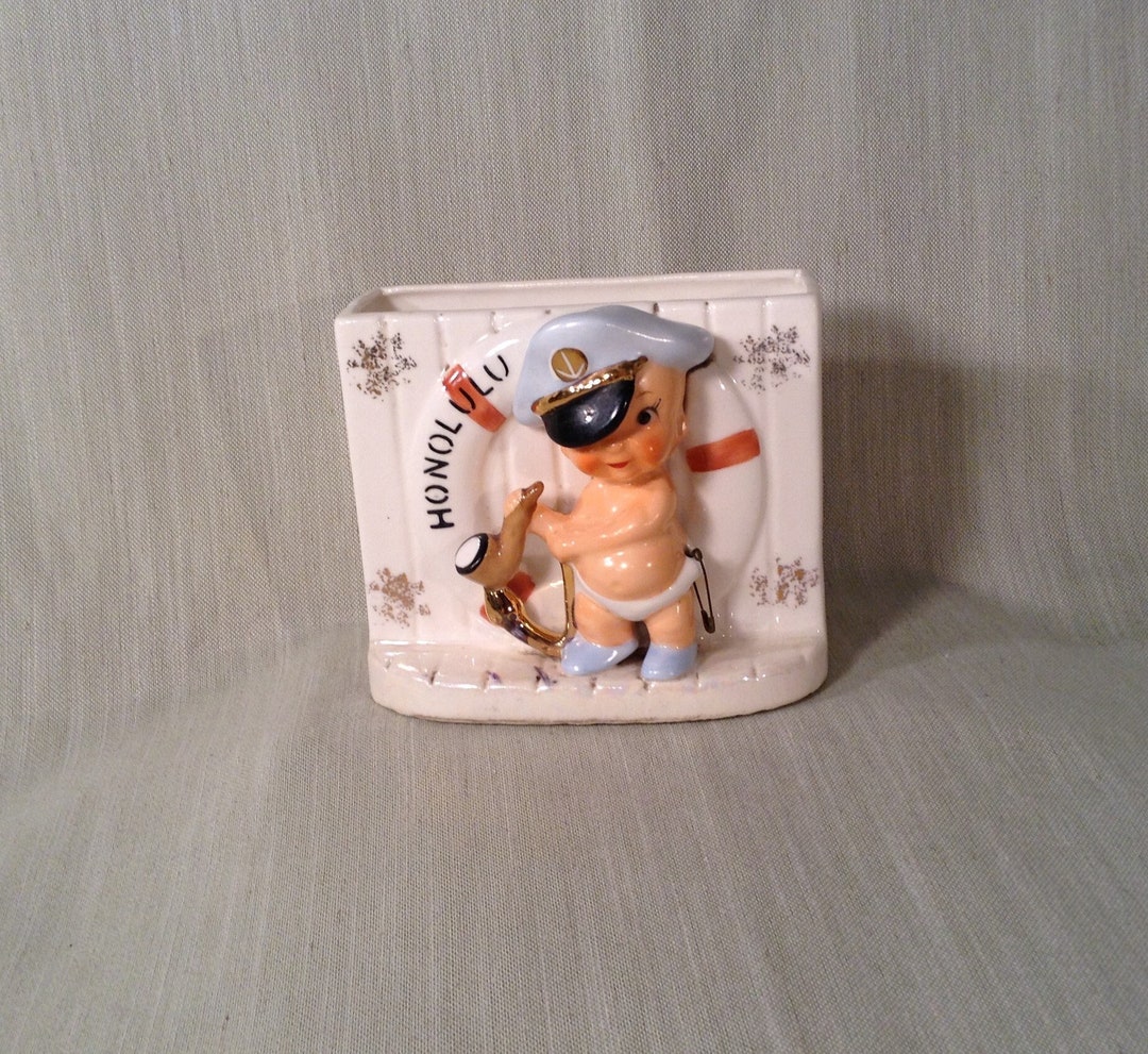 Vintage Nautical Napco Planter Storage Piece Little Baby - Etsy