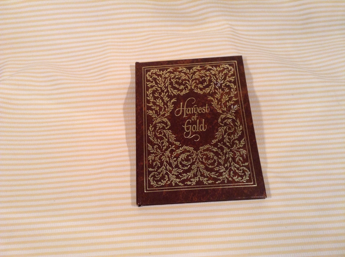 Vintage Harvest of Gold Book Copyright 1973 C.R. Gibson | Etsy