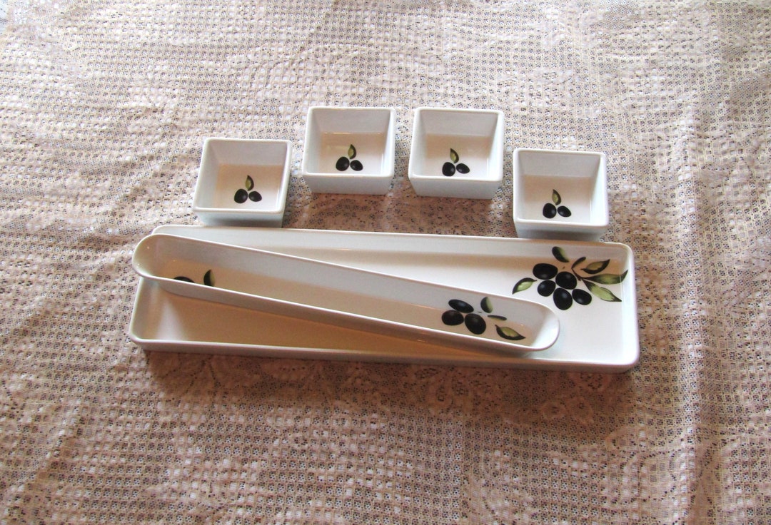 6 Piece Olive Serving Set - Cocktail Party, Charcuterie Set - Long ...