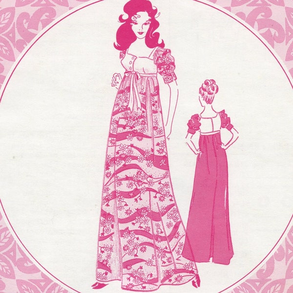 Uncut Patterns Pacifica 309 Junior Petite Hawaiian Holoku Dress With ...