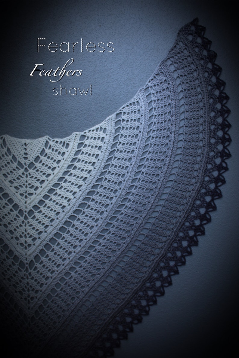 Fearless Feathers Shawl - Crochet Pattern - Etsy