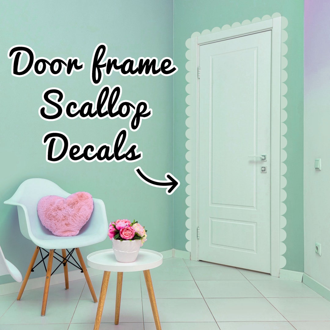Door Frame Border Scallop Decals - Available in 11 Bright Colours! - Etsy