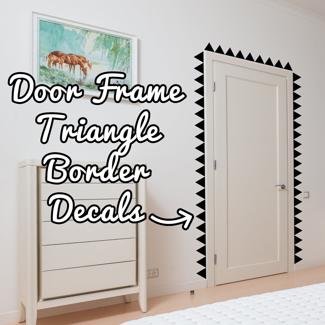 Door Frame Border Triangle Decals Available in 11 Bright Colours - Etsy