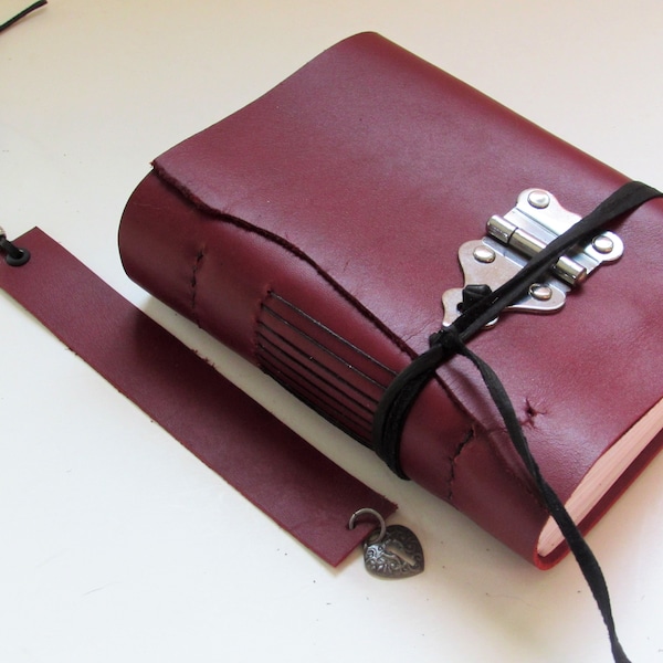 Red Leather Journal - Etsy
