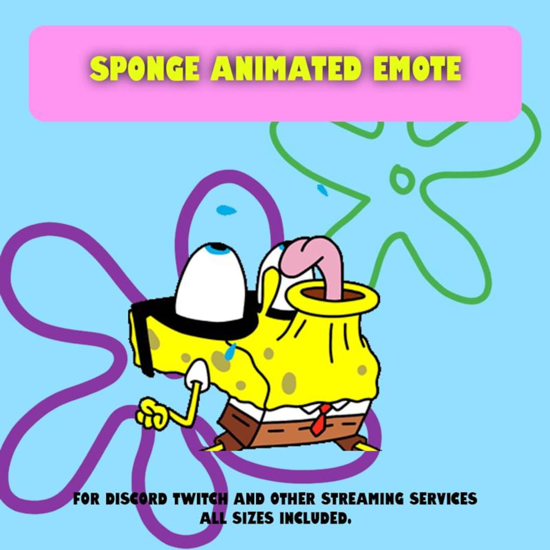 Spons Meme GIF-emote | Grappige geanimeerde Twitch & Discord-emote voor ...