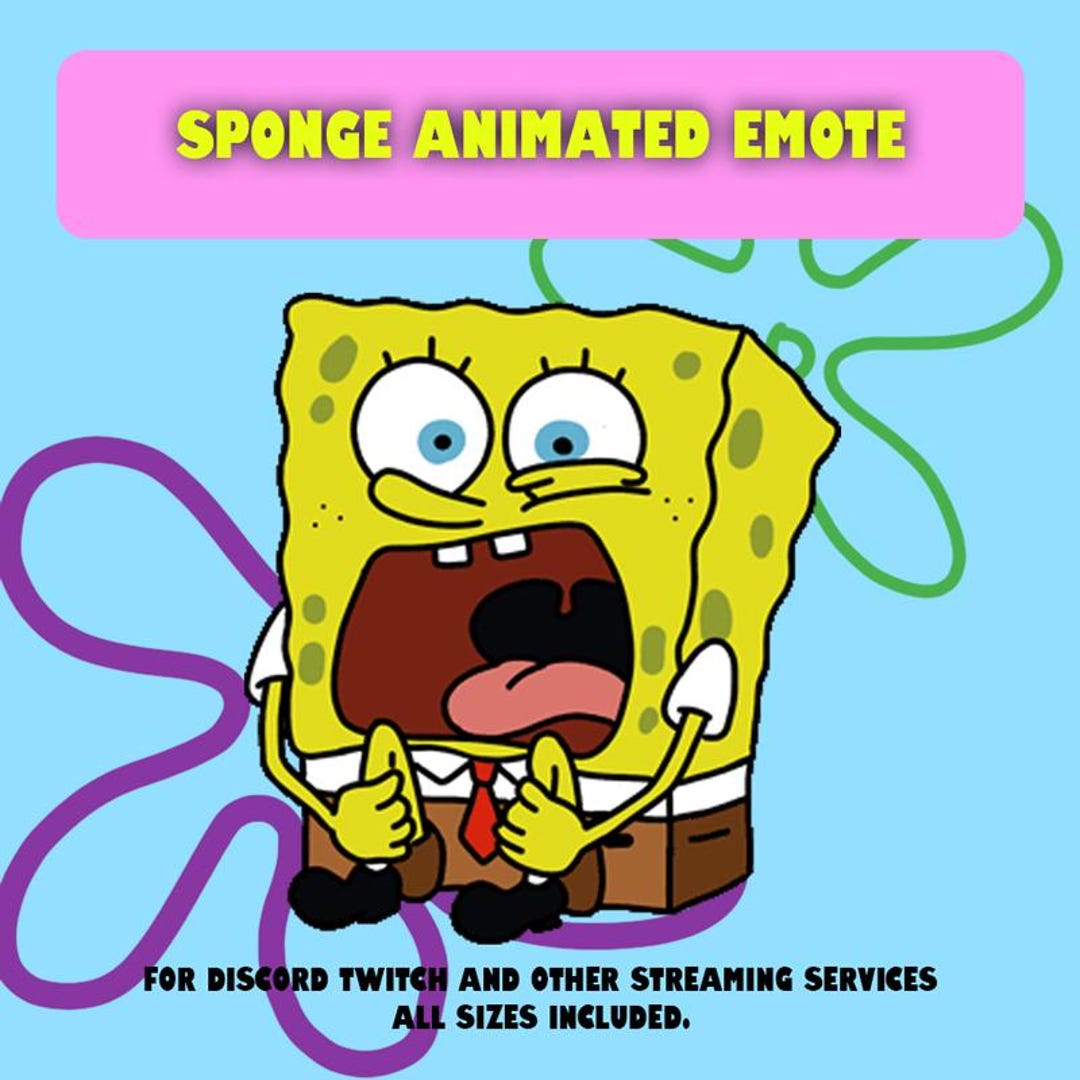 Sponge Meme GIF Emote | Funny Animated Twitch & Discord Emote for ...