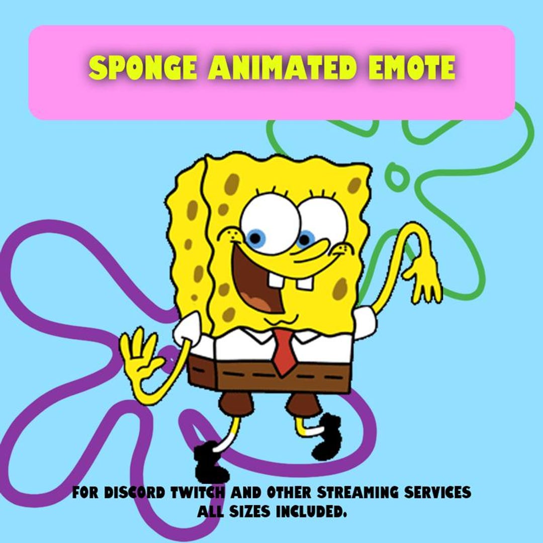 Sponge Meme GIF Emote | Funny Animated Twitch & Discord Emote for ...