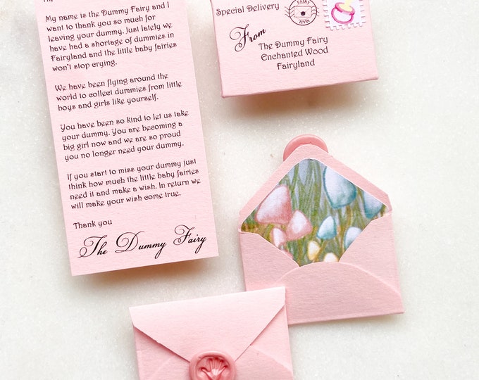 Dummy Fairy Letter for Little Girl | Dummy Weaning | Dummies | Fairy ...