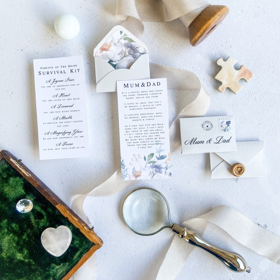 Parents of the Bride and Groom Gift / Keepsake on Wedding Day - Etsy UK