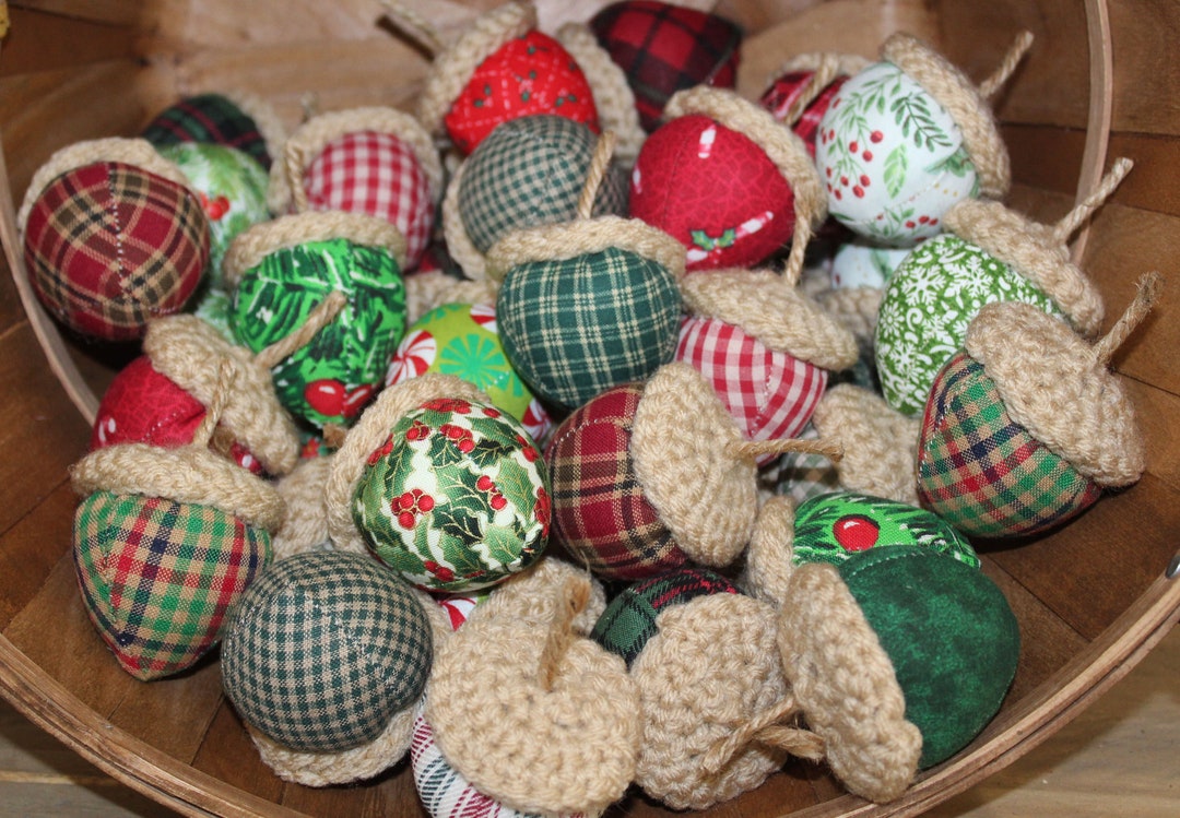 Handmade Fabric Acorns Christmas Acorns Christmas Accents Bowl - Etsy