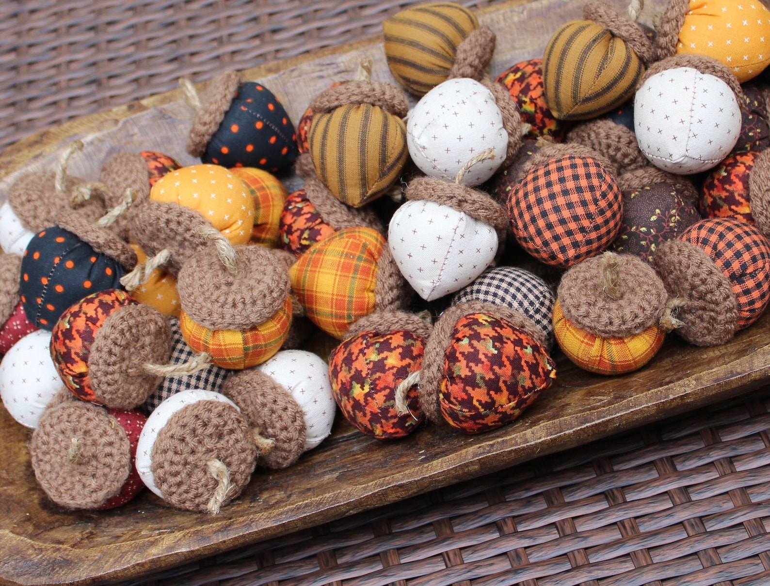 Handmade Fabric Acorns Harvest Acorns Autumn Fall Accents Bowl Fillers ...