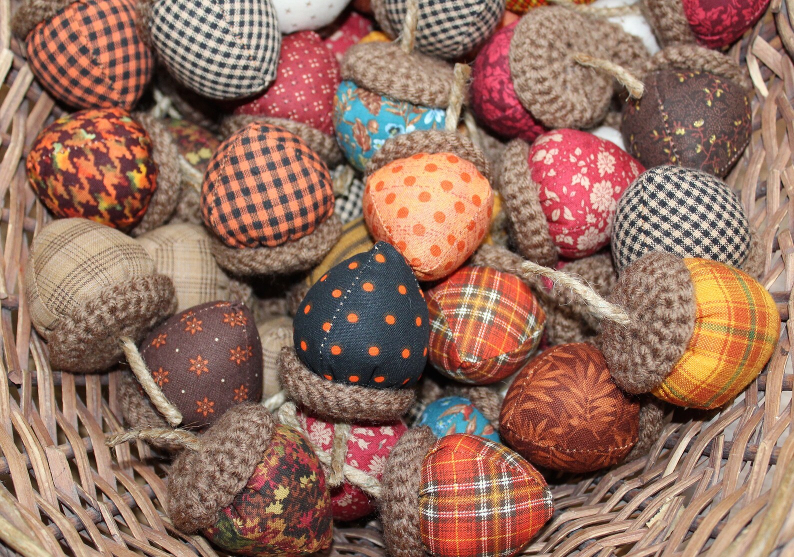 Handmade Fabric Acorns Harvest Acorns Autumn Fall Accents Bowl Fillers ...
