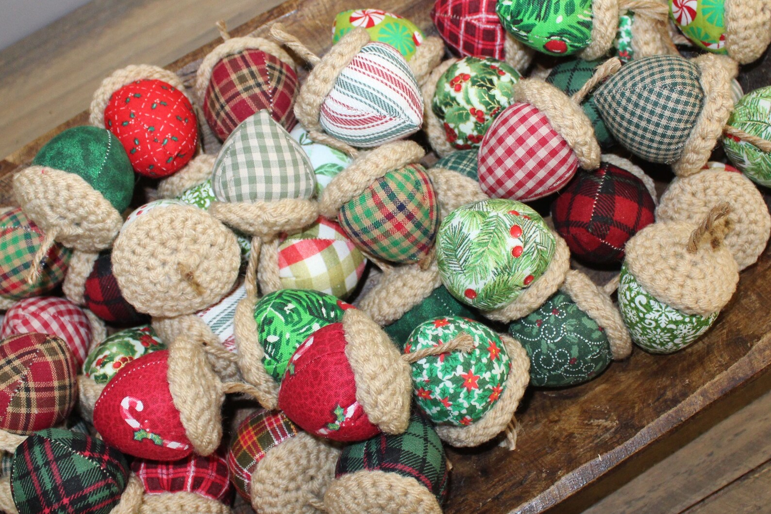 Handmade Fabric Acorns Christmas Acorns Christmas Accents Bowl - Etsy