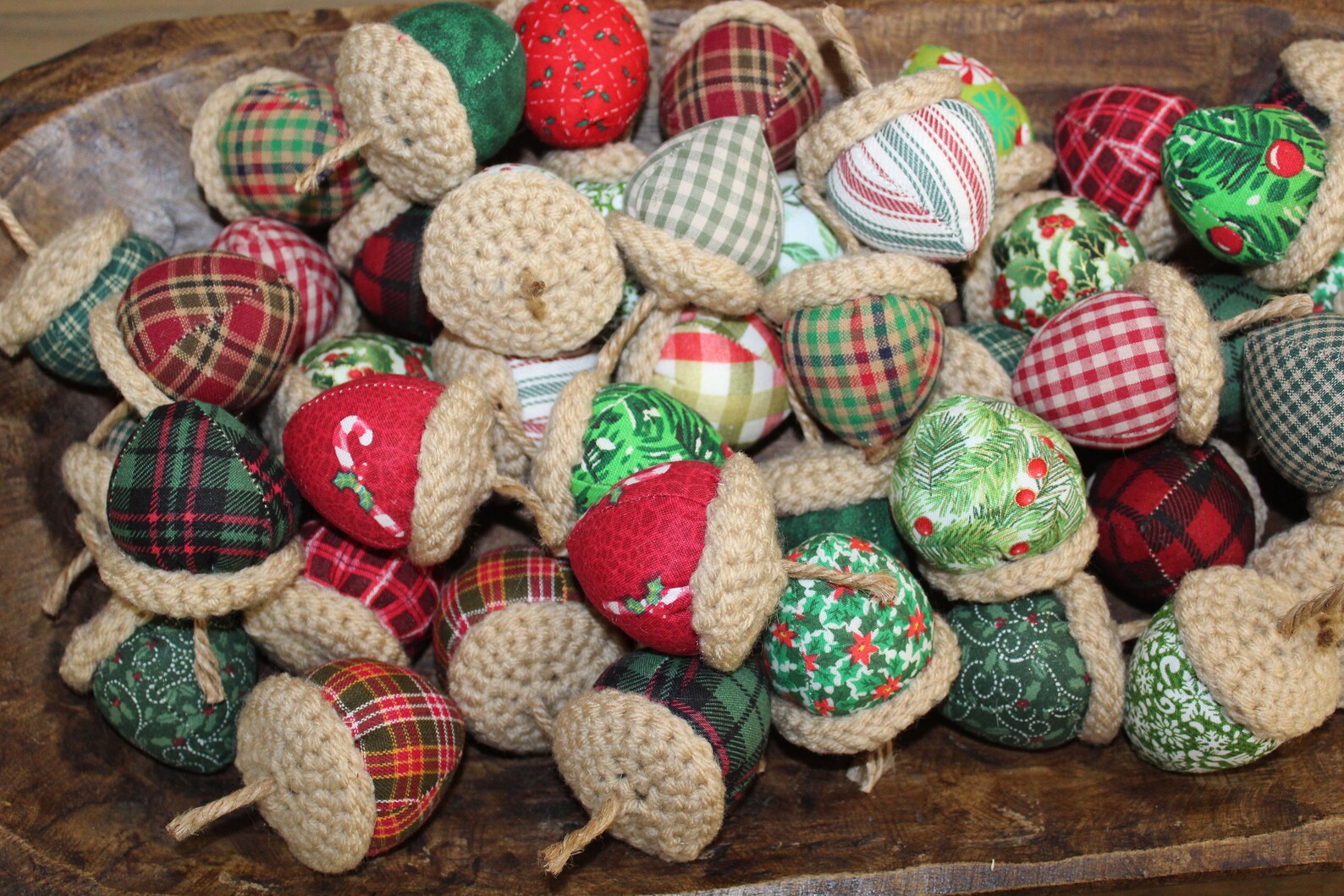 Handmade Fabric Acorns Christmas Acorns Christmas Accents Bowl - Etsy