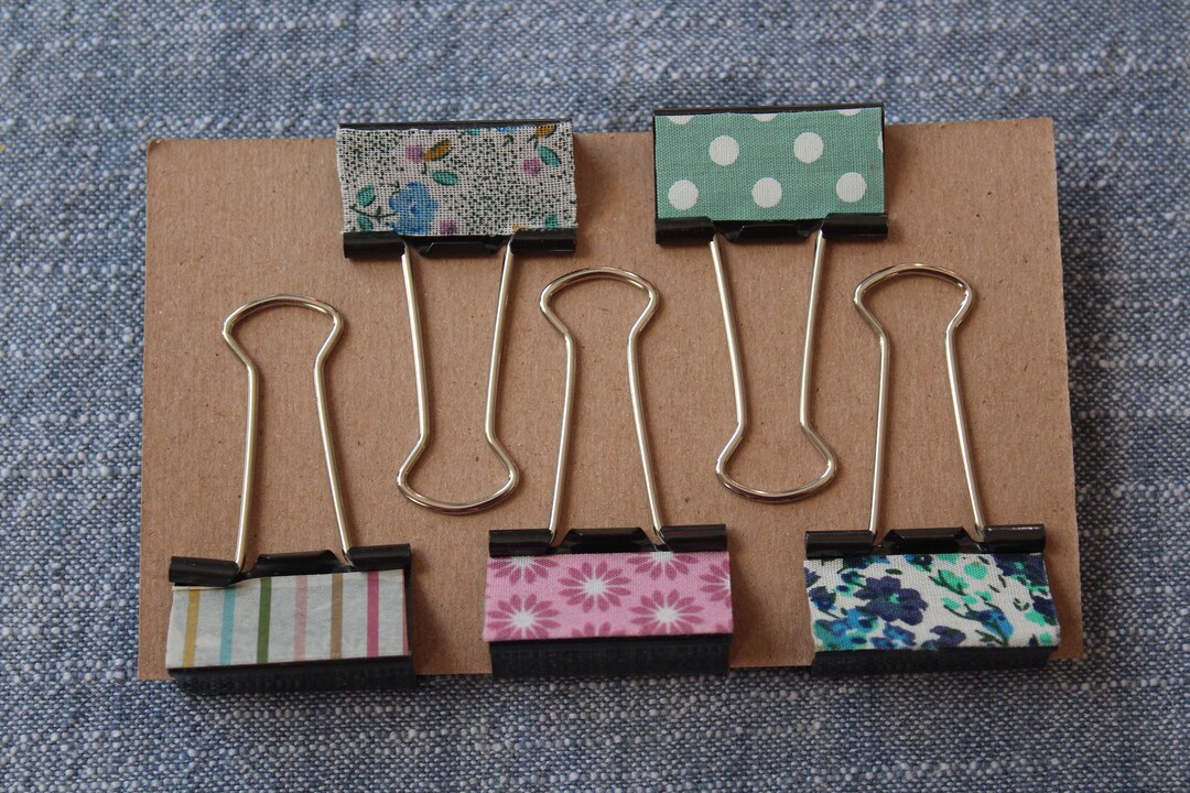 Patterned Paper Clips: Junk Journal Planner Clips - Set of 5 - Etsy