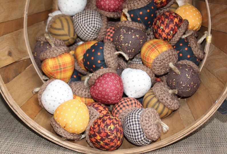 Handmade Fabric Acorns Harvest Acorns Autumn Fall Accents Bowl - Etsy