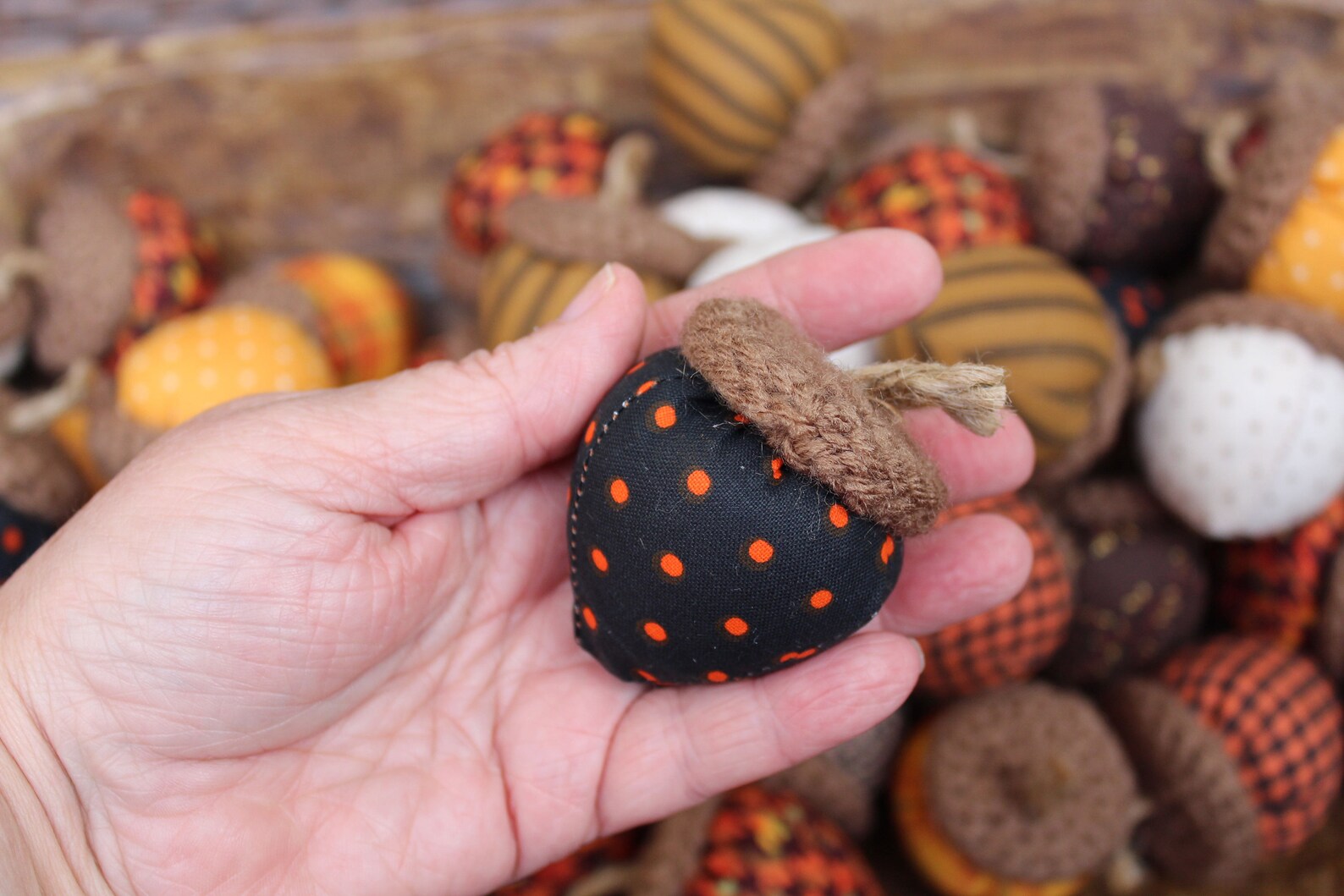 Handmade Fabric Acorns Harvest Acorns Autumn Fall Accents Bowl Fillers ...