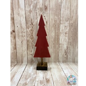 Painted Wood Christmas Trees Farmhouse Décor Tiered Tray Rustic Trio - Etsy