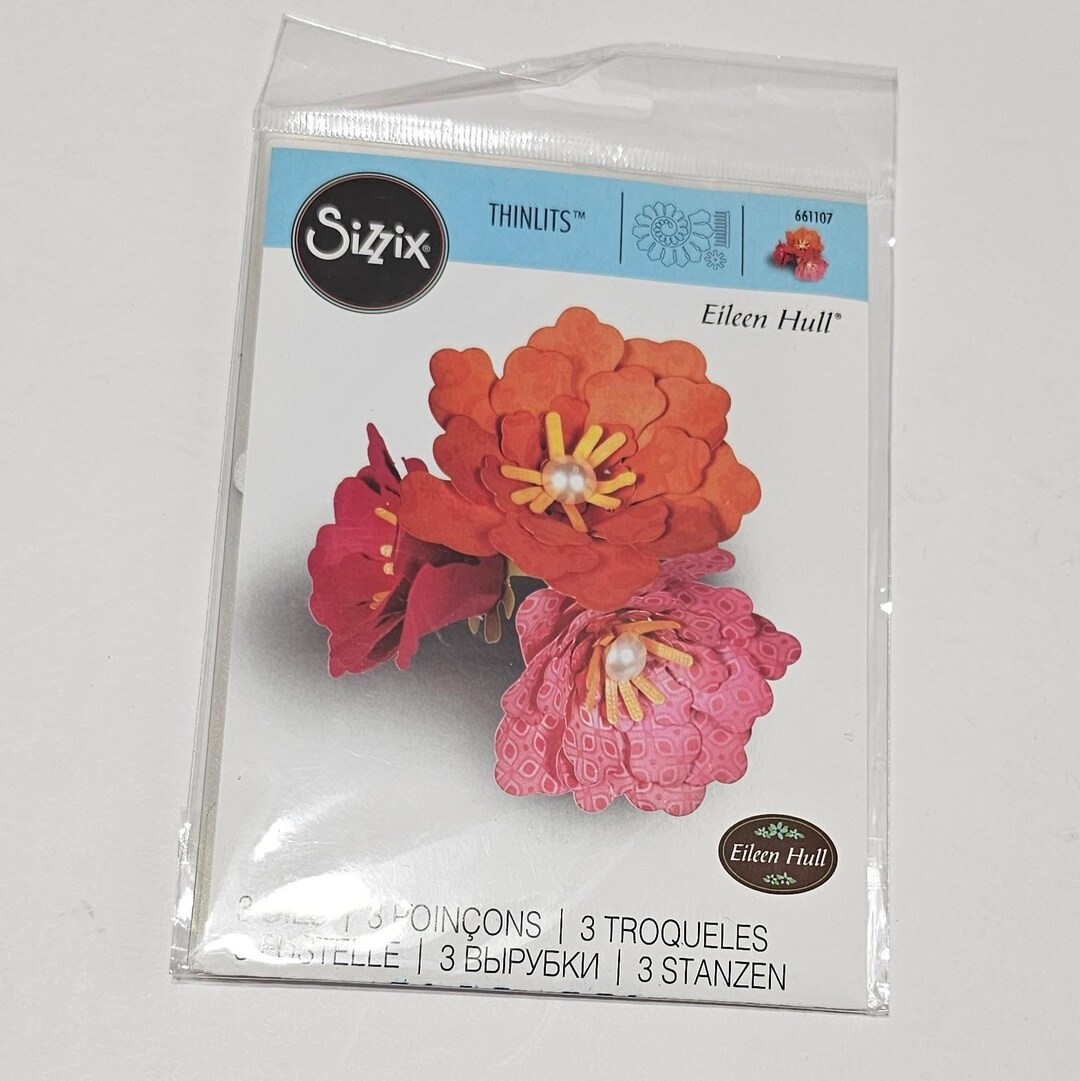 Sizzix Thinlits | Eileen Hull | 3 Die Set | Ellison Paper Flower Kit | Paper Flower Making Dies ...