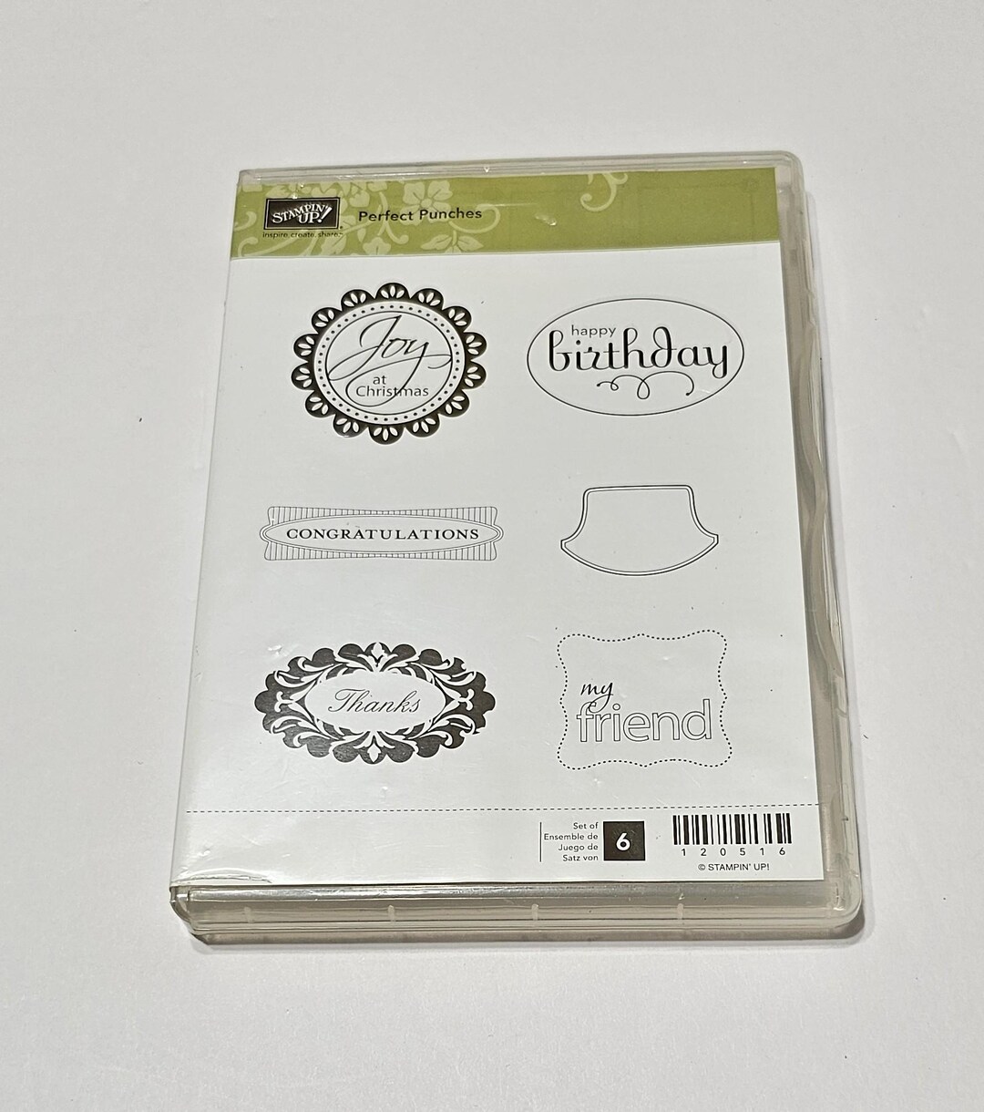 Stampin up Perfect Punches Rubber Cling Stamp Set - Sentiments ...