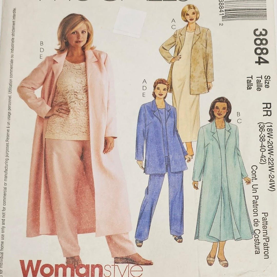 Plus Size Long Duster Jacket Sewing Pattern | Plus Size Summer Dress ...