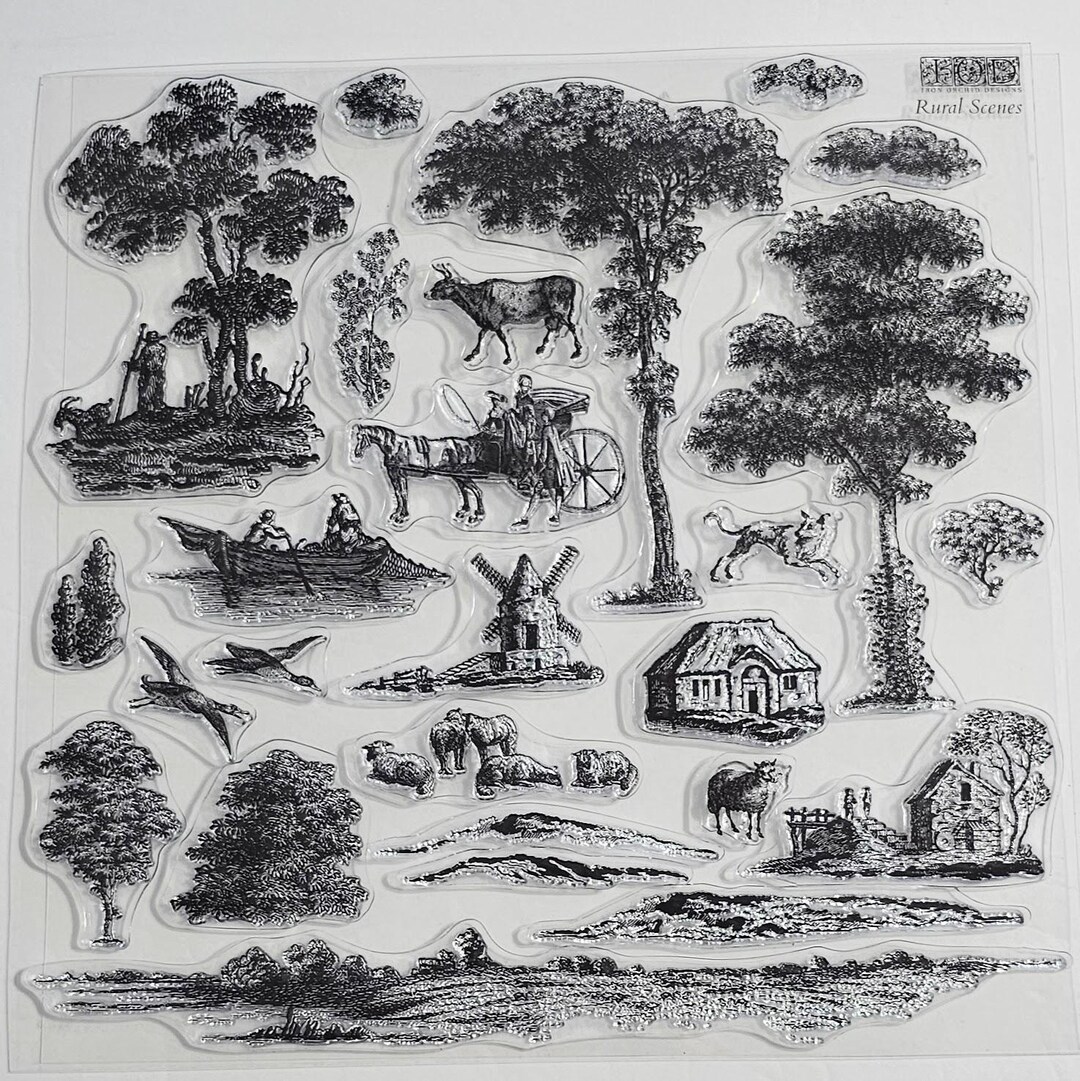 French Country Toile Stamp and Stencil Set by Iron Orchid Designs Toile ...