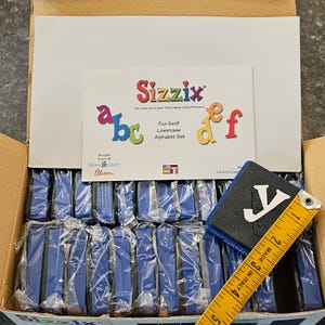Sizzix Fun Serif Lowercase Alphabet Dies Complete Set 26 Dies | Cuts Paper, Fabric, & Plastic ...