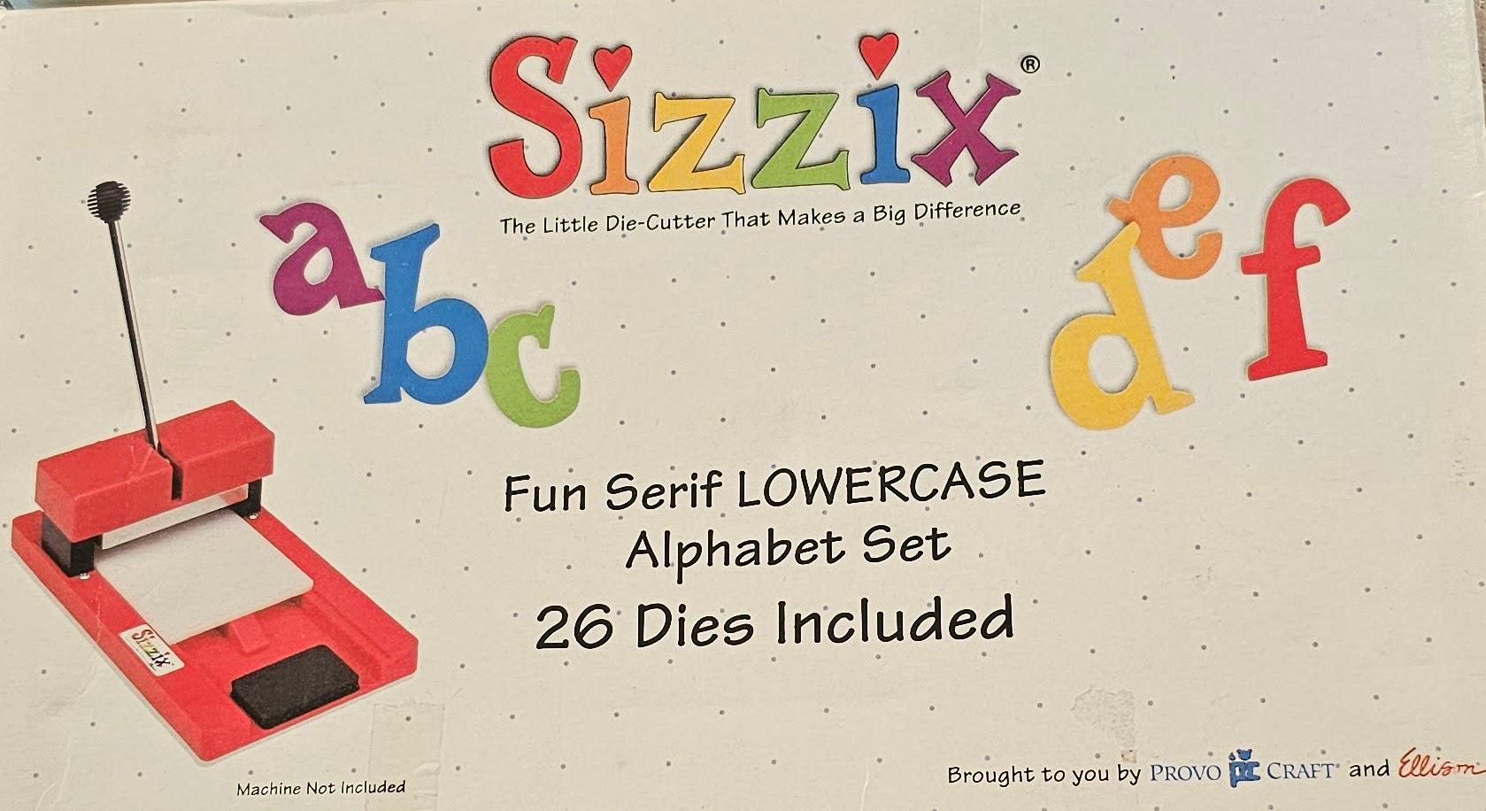Sizzix Fun Serif Lowercase Alphabet Dies Complete Set 26 Dies | Cuts ...