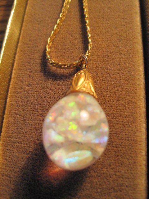 14 Kt Floating Opals and Chain With Earrings - Etsy