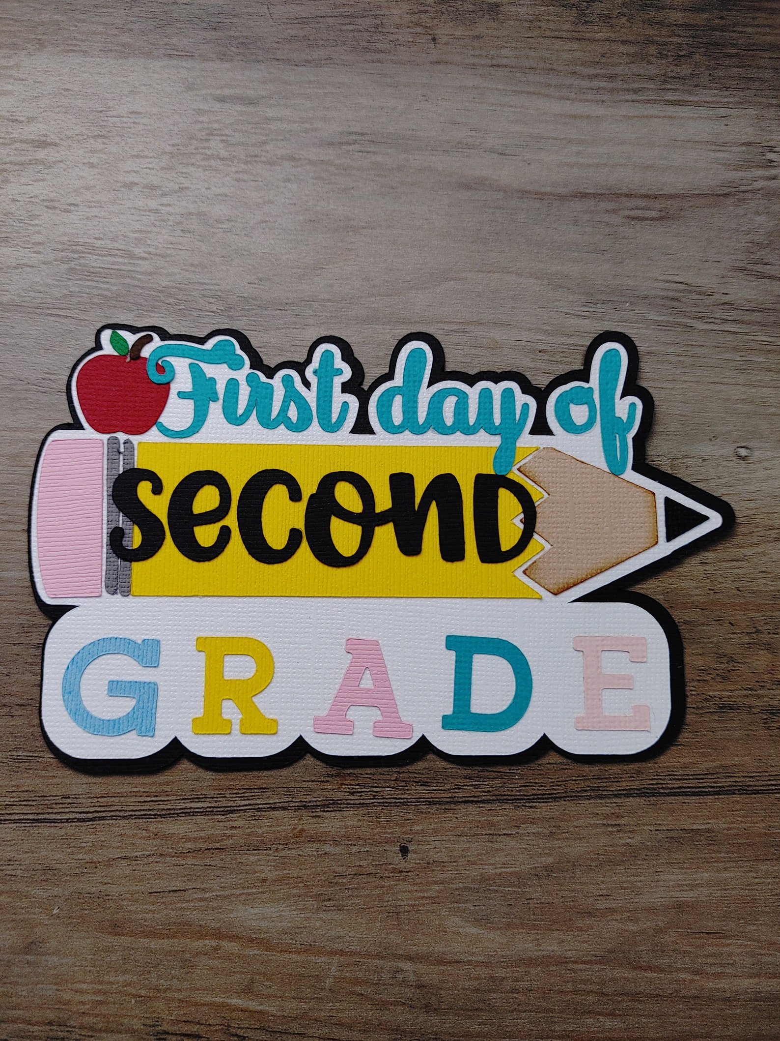 First Day of Second Grade Title - Etsy