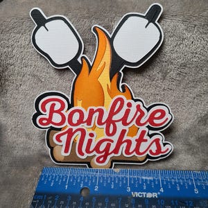 Bonfire Nights Scrapbook Title. Paper Piecing Scrapbook Embellishments ...