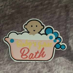 Baby's First Bath Title - Etsy